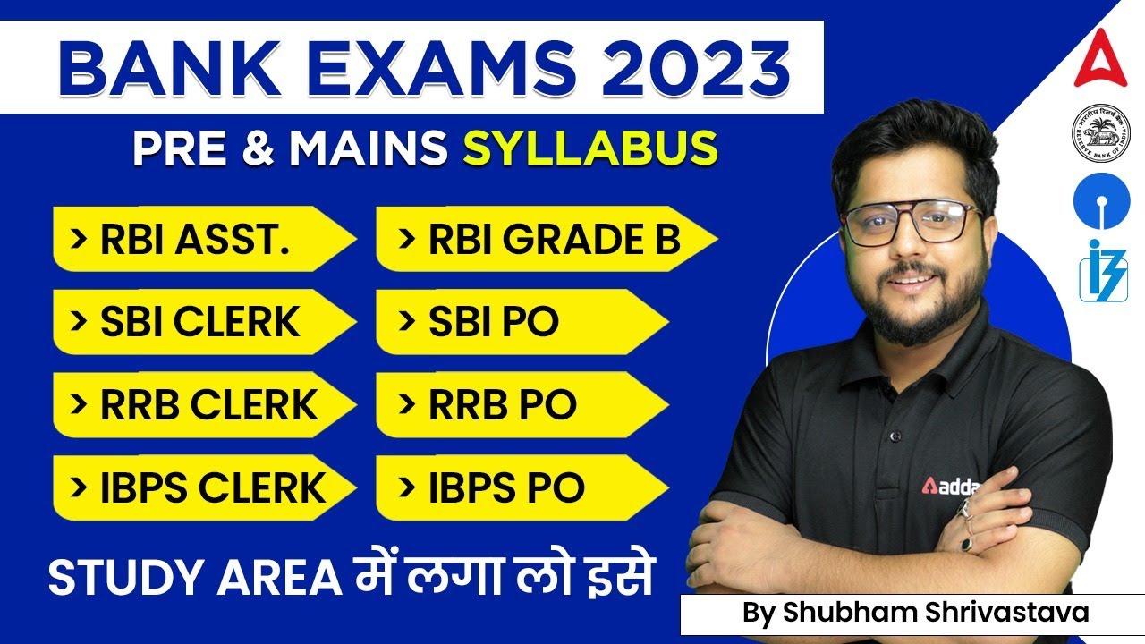 BANK EXAM 2023 | Pre + Mains Complete Syllabus 2023 By Shubham ...