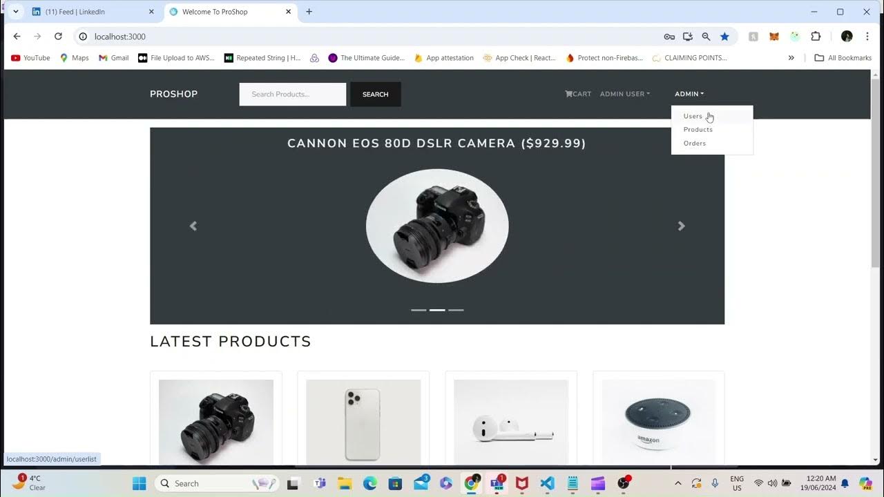 Ecommerce app- MERN stack - React, NodeJs, Express, MongoDB - PayPal, Debit/Master card, Oauth2 ...