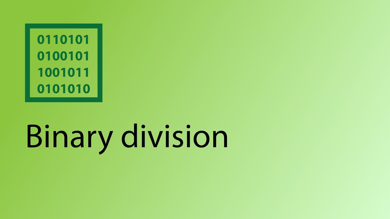 Binary Division Youtube