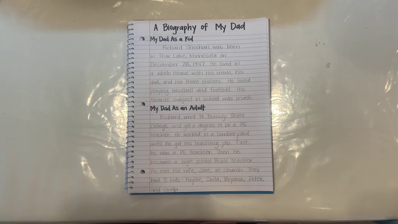 Biography of My Dad Project - Example - YouTube