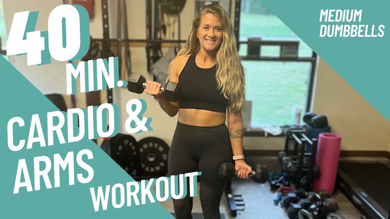40MIN TREADMILL CARDIO & ARM WORKOUT💥 Long Cardio Sets | Total Upper ...