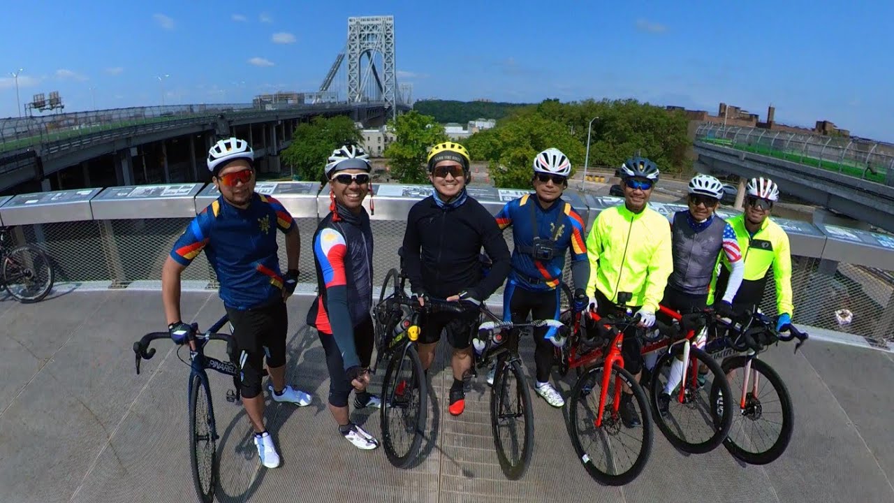 Cycling the NorthWalk of George Washington Bridge | Bike Path Crossing ...