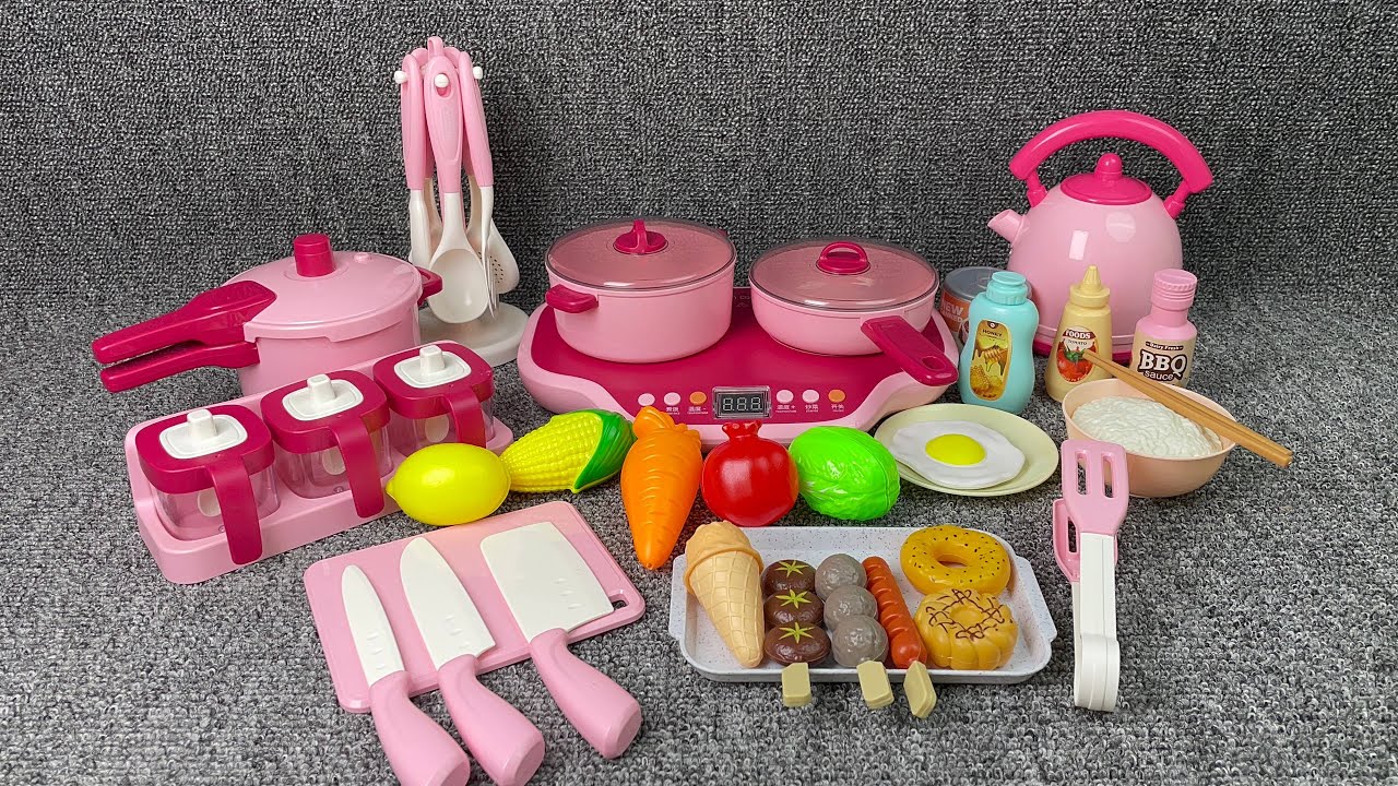 68 Minutes of Satisfaction Unboxing Mini Kitchen Burger Donut Shop Toy ...