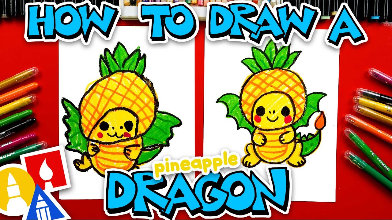 How To Draw A Pineapple Dragon - YouTube