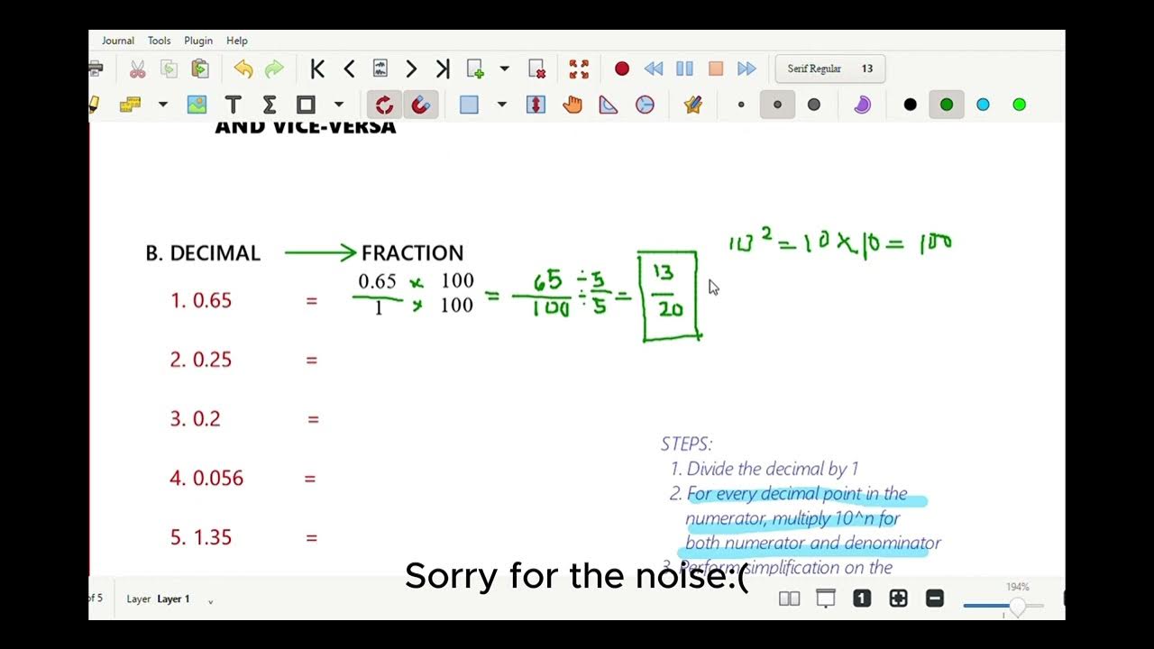 Convert Decimal to Fraction | Math Hub - YouTube