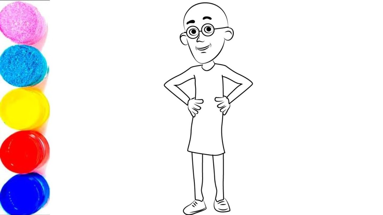 How To Draw Patlu From Motu Patlu|Patlu Drawing Easy|Motu Patlu Drawing ...