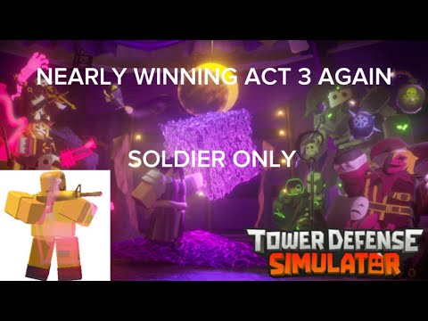 NEARLY WINNING ( not really)TDS ACT 3 (Roblox) - YouTube