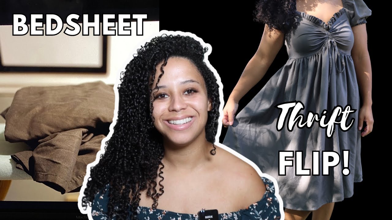 Thrift Flipping a BEDSHEET Into A DRESS! | ft Daria Pattern Making ...