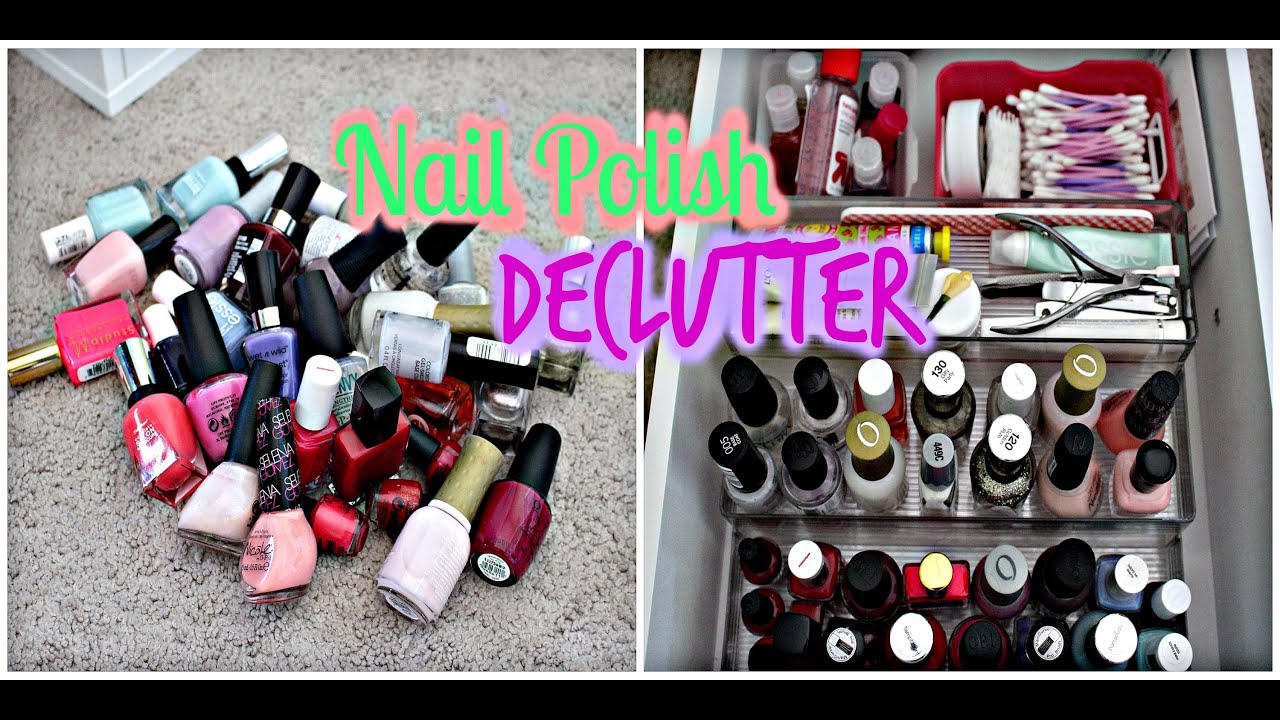 Nail Polish Declutter - YouTube