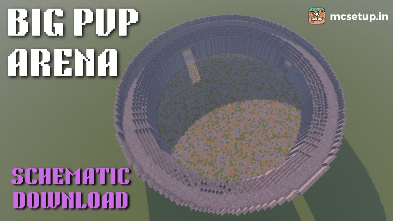 BIGGEST PVP ARENA SCHEMATIC DOWNLOAD | Minecraft PVP maps Download - YouTube