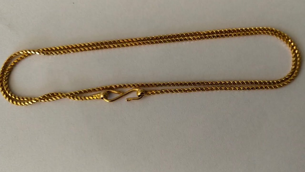 9 Grams gold chain simple design model from GRT jewellers - YouTube