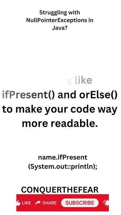 Master Java Optional in 60 Seconds! #JavaOptional #SoftwareDevelopment #NullPointerException # ...
