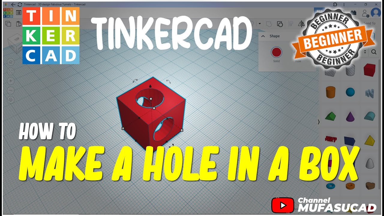 How To Make A Hole In A Box In TinkerCAD YouTube How To Make A Hole In A Box In TinkerCAD YouTube