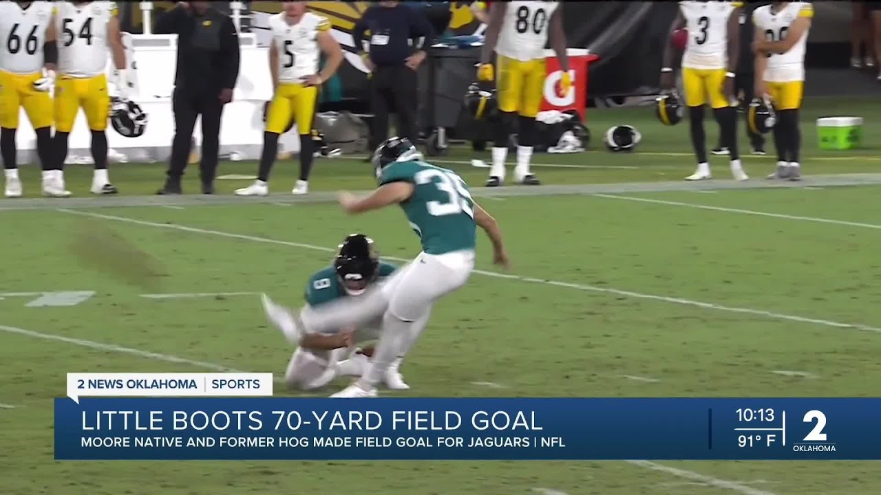 Oklahoma native Cam Little kicks 70-yard field goal in preseason game ...