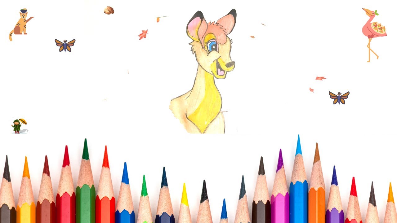 How to Draw little Deer | Draw Buckshot | Draw Bimbo - YouTube