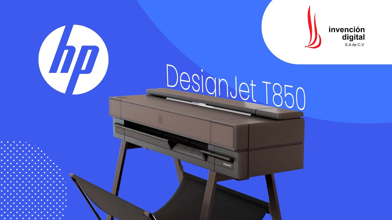 Plotter HP DesignJet T850 - YouTube