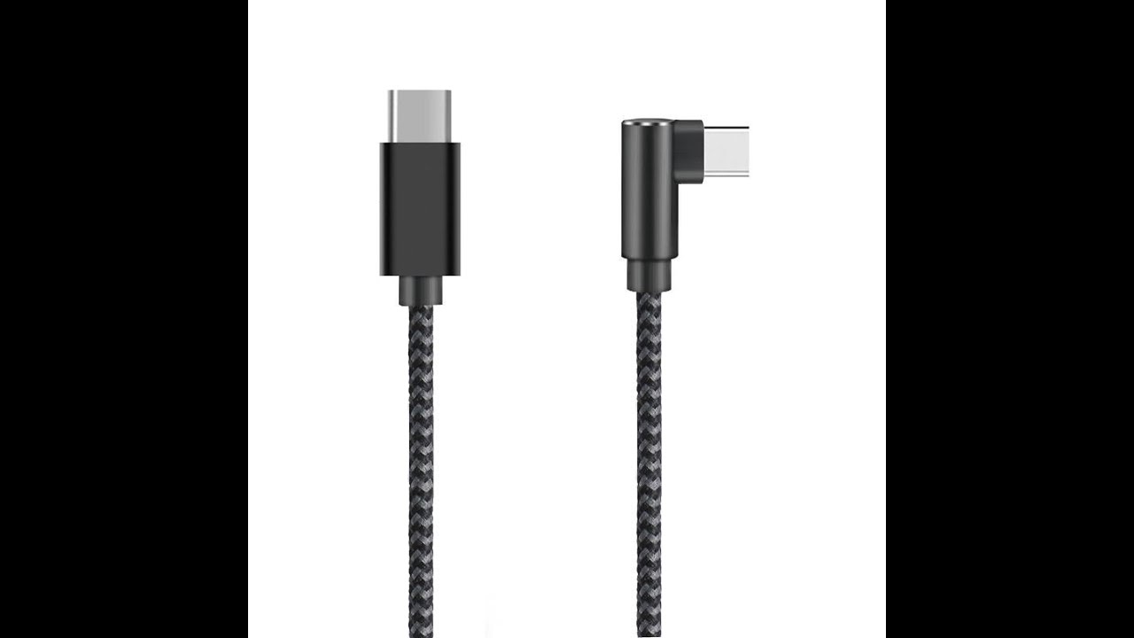 5m right angle usb type c to usb type c cable - YouTube