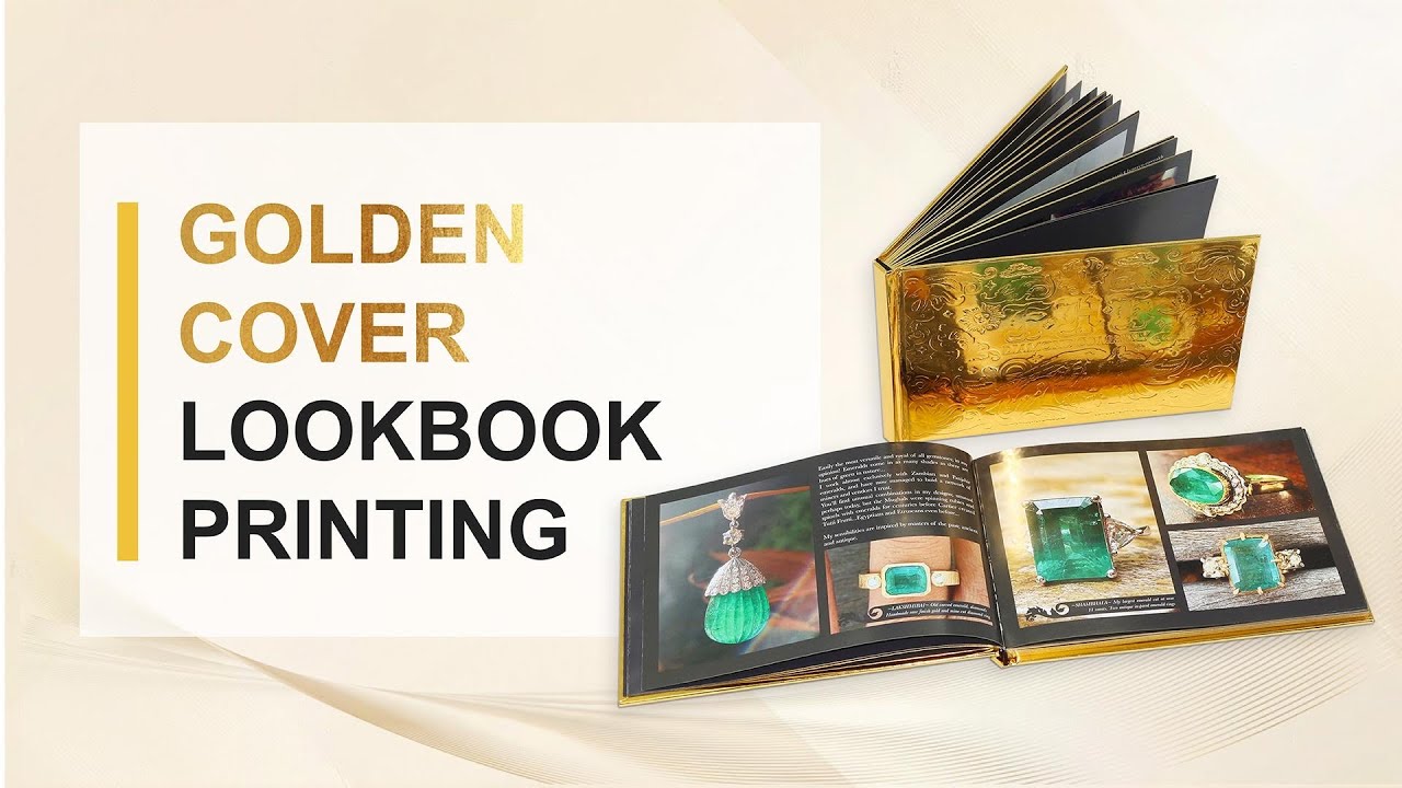 Luxury Lookbook Printing with Golden Cover, Debossing & Premium Quality ...