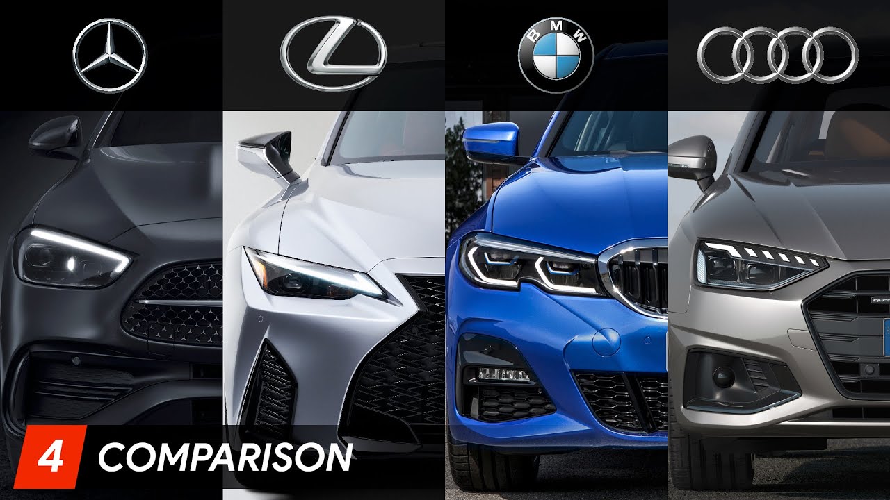 2022 Mercedes C-Class Vs BMW 3-Series Vs Lexus IS Vs Audi A4 | Design ...