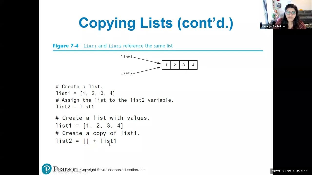 Ch7:04: Copying Lists; Processing Lists - YouTube