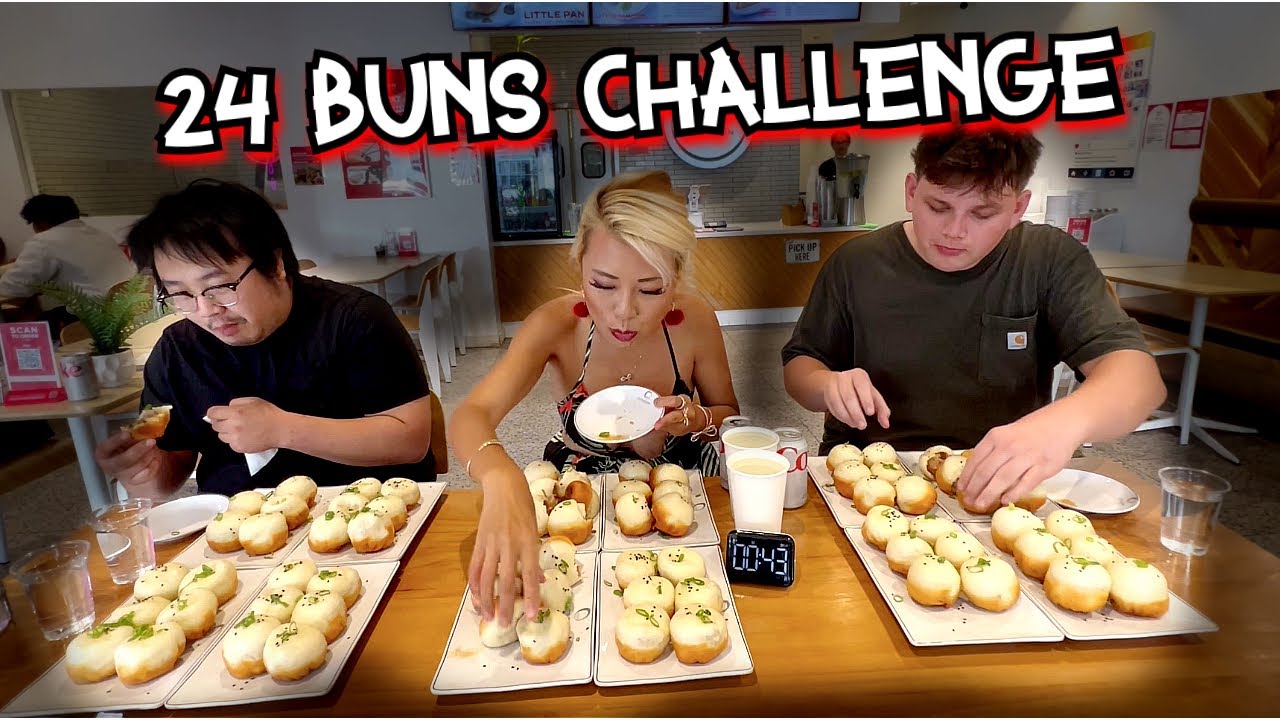 24 BUNS IN 10 MINUTES?! Challenge at Little Pan in Santa Ana!! ft ...