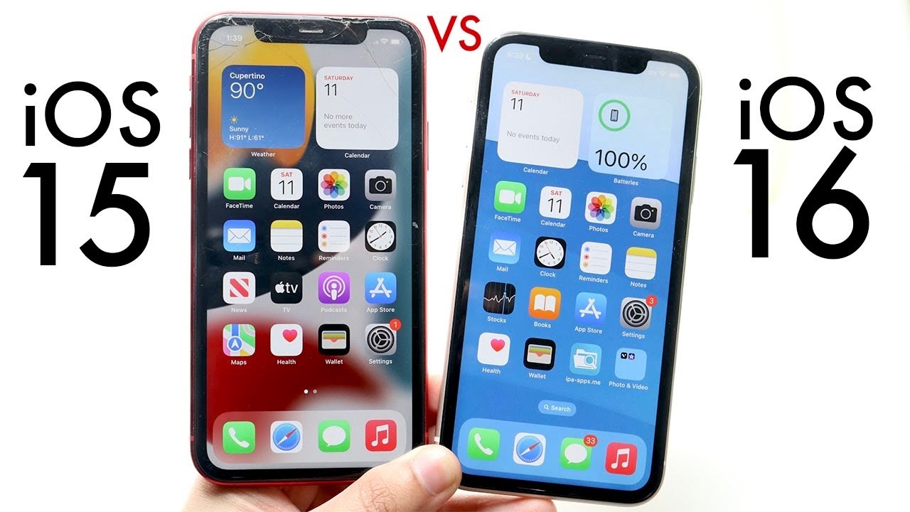 iOS 16 Vs iOS 15 On iPhone 11! (Comparison) - YouTube