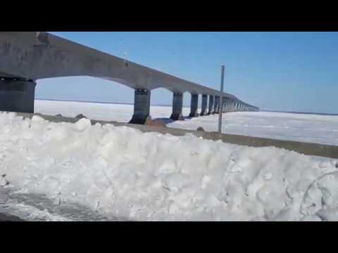 Going to PEI via the Confederation Bridge. Winter travel to PEI. - YouTube