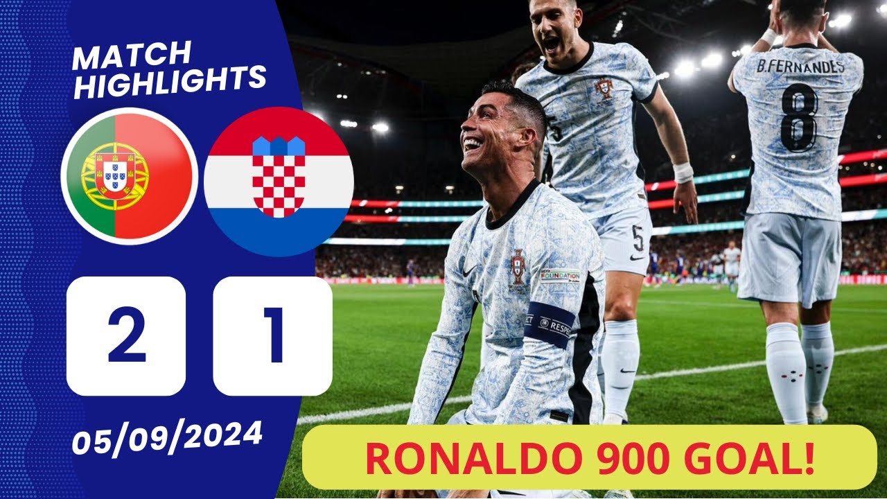 Portugal vs Croatia 2-1 | Highlights: Dalot, Ronaldo 900 goal | UEFA ...