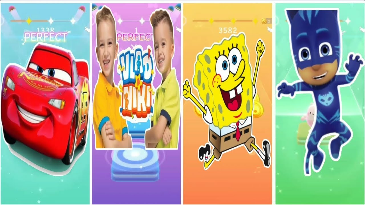 McQueen vs Vlad and Niki vs Spongebob vs Catboy - YouTube