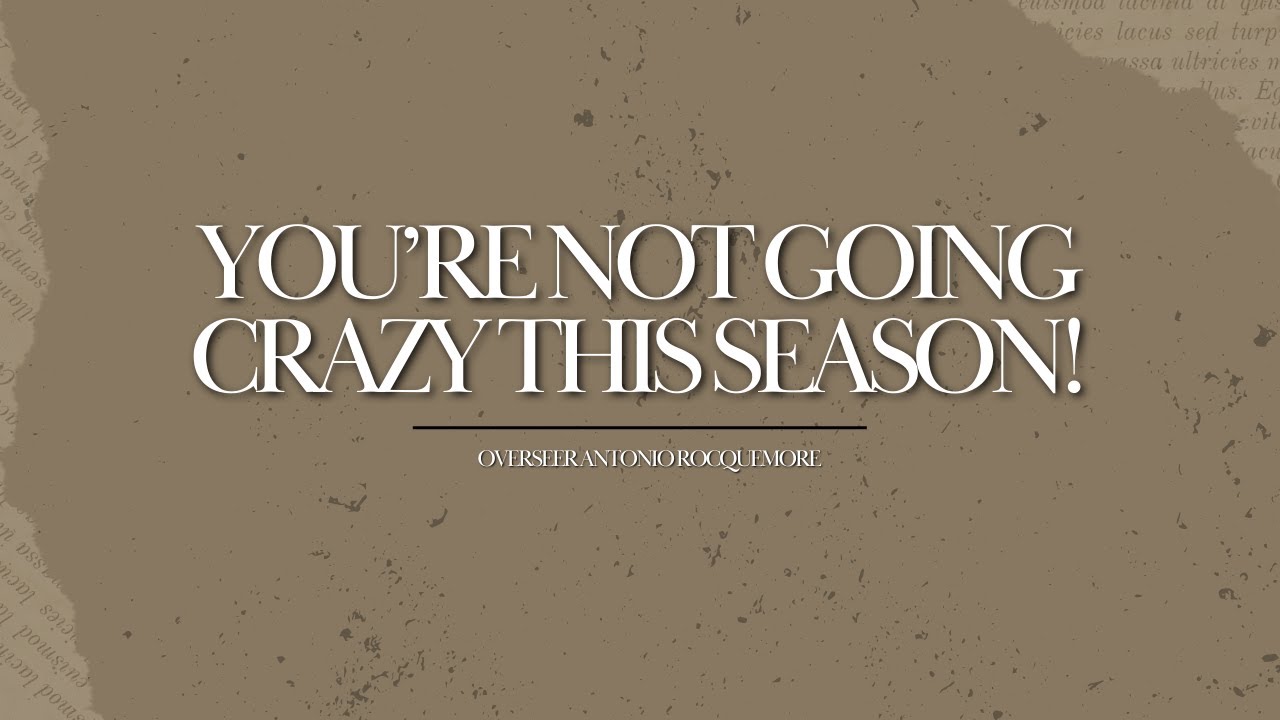 "YOU’RE NOT GOING CRAZY THIS SEASON!" -Overseer Antonio D. Rocquemore ...