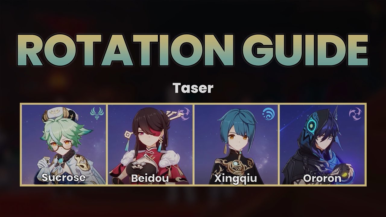 ROTATION GUIDE - Taser (Sucrose, Beidou, Xingqiu, Ororon) | Genshin ...