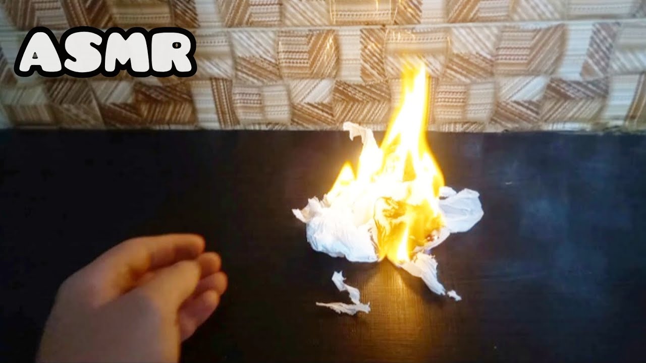 Setting fire to paper towels at home in the style of ASMR 🤯🤤 - YouTube