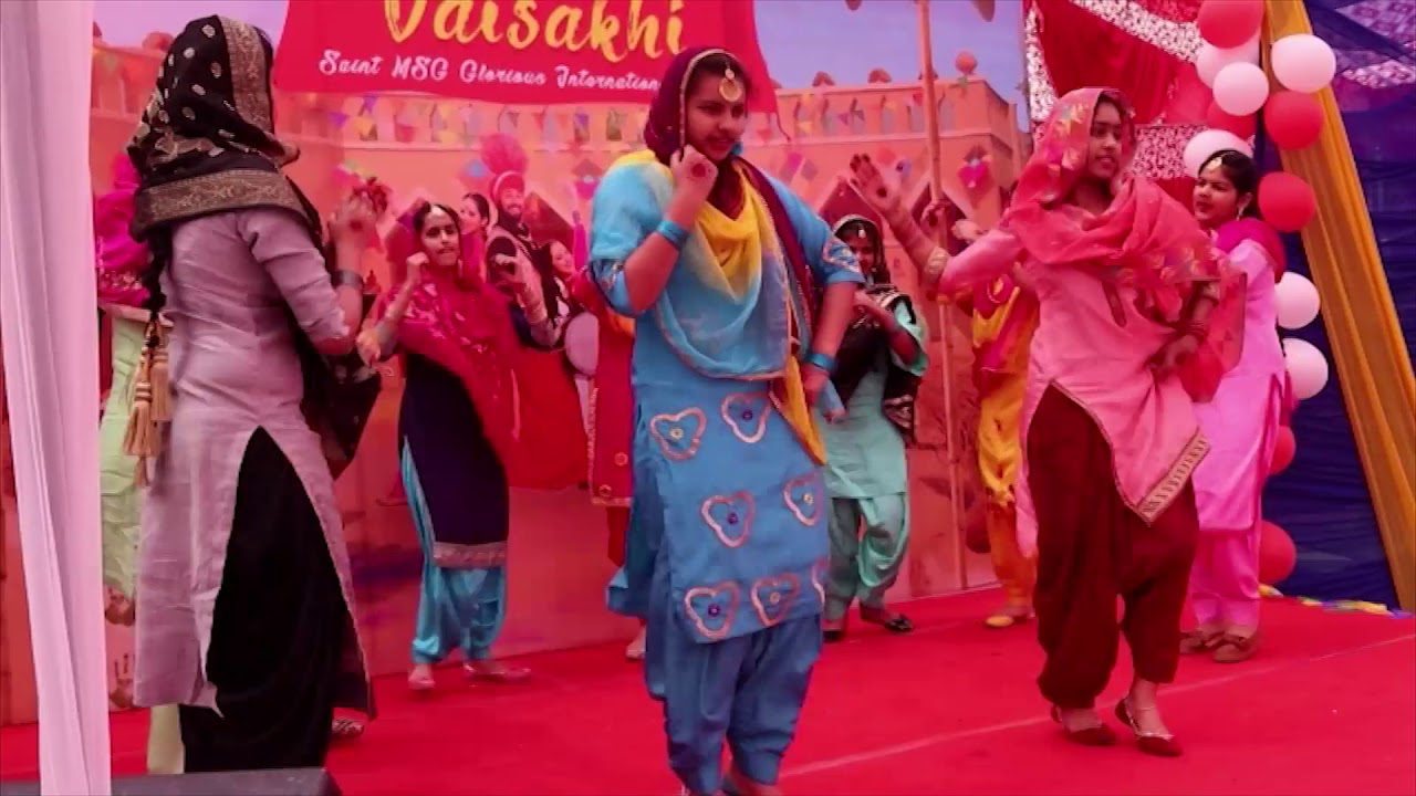 #Powerpack_Giddha_performance by SaintMSGians at the Vaishakhi Program ...