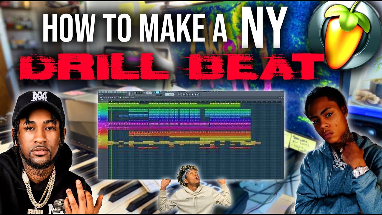 How to make a Drill Beat | FL Studio | NY Drill Beat tutorial - YouTube