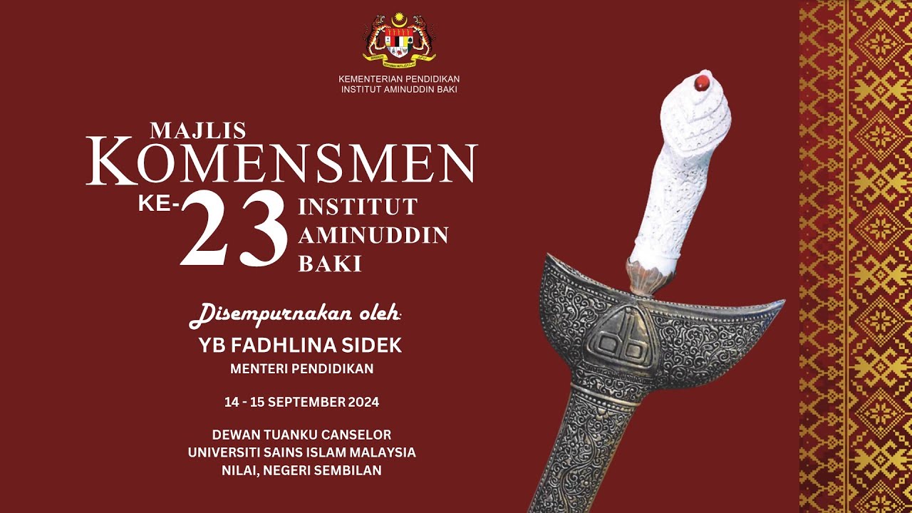 MAJLIS KOMENSMEN KE-23 2024 INSTITUT AMINUDDIN BAKI : SIDANG 3 - YouTube