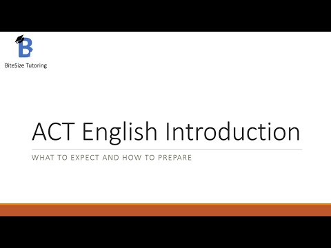 ACT English Intro: What to Expect, Strategy, and How to Prepare - YouTube