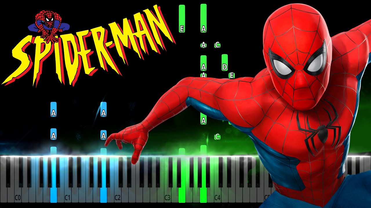 Spider Man Classic Main Theme Piano Tutorial - YouTube