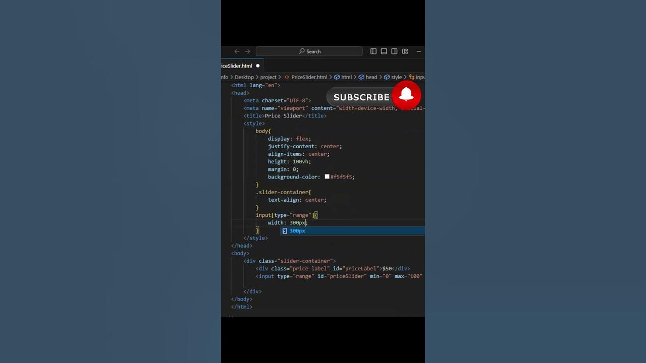 Price Slider Html Css And Javascript Coding Cssanimation Python Css3animation Webdesign