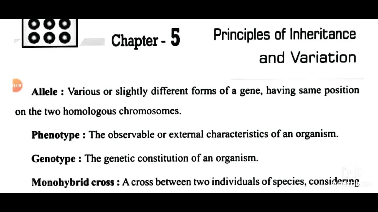 Class 12th (Chapter -5) principal of inheritance and variation 🔥🔥Full ...