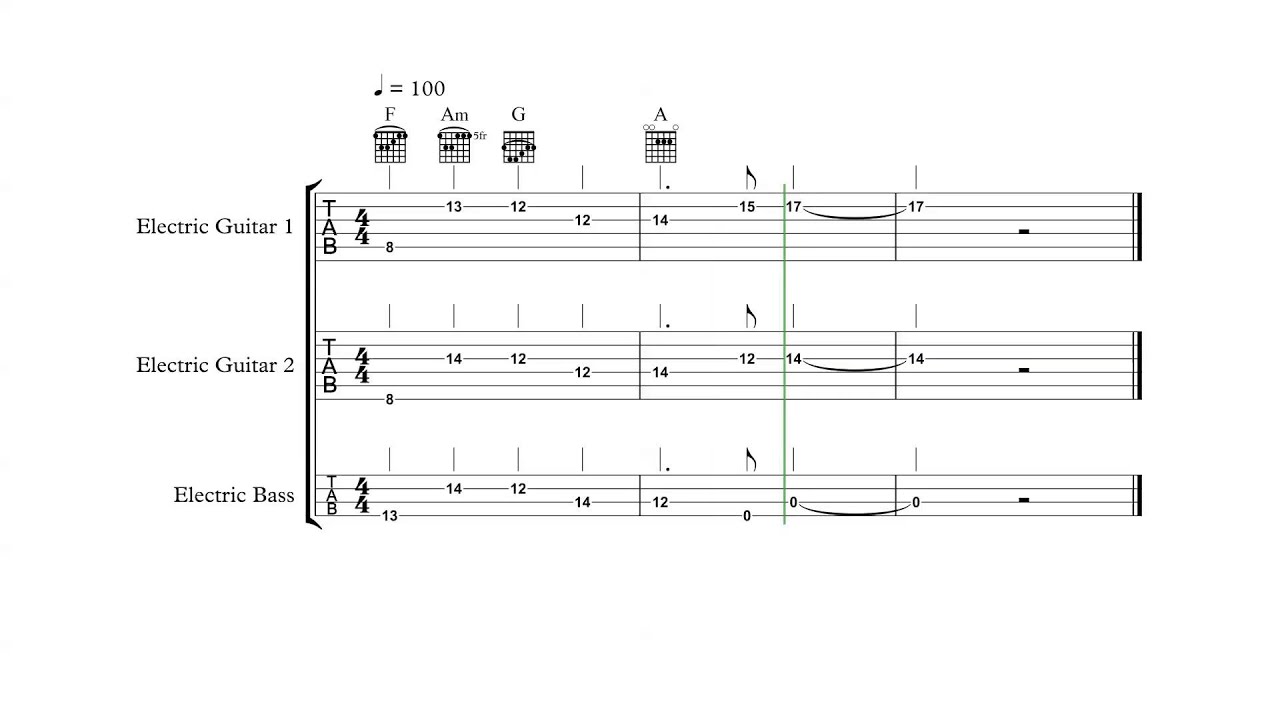 Contra (NES) - Title Screen - Guitars/Bass Tabs + Chords - YouTube