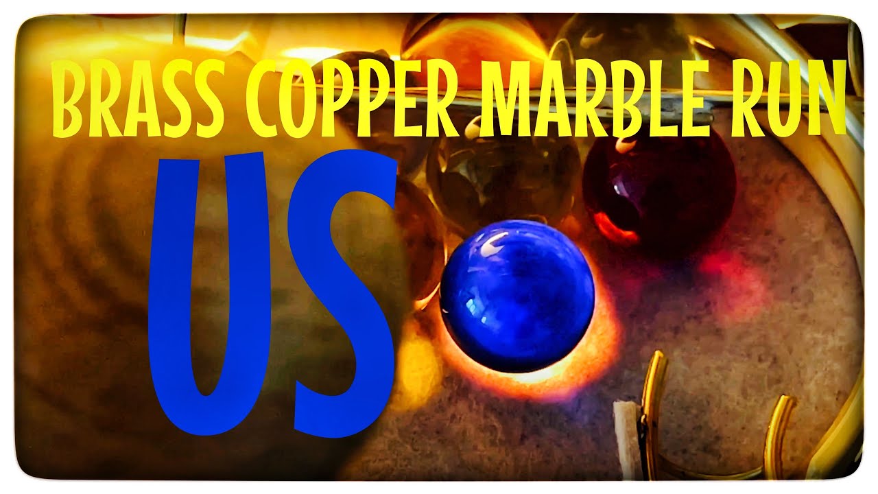 Handmade brass copper marble run - PART II (Rolling Ball Sculpture ...
