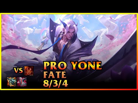 PRO Yone DRX [FATE/디알엑스 파테] | KDA 8/3/4 KR - YouTube
