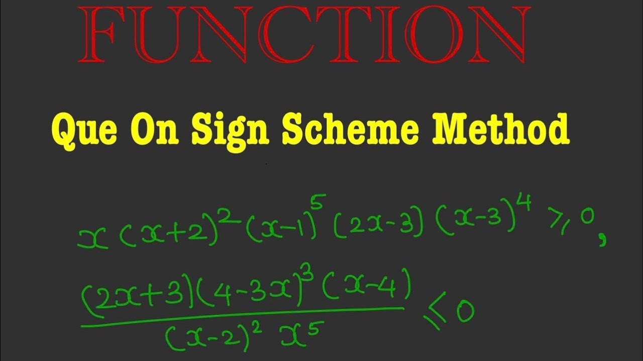 Lecture 5)Function: Questions on sign scheme method. - YouTube