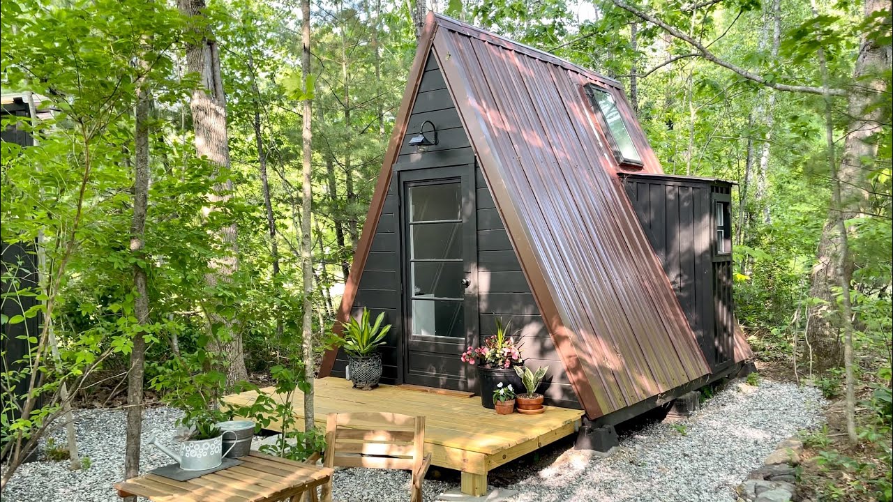 We Built an A-Frame Cabin: START to FINISH - YouTube