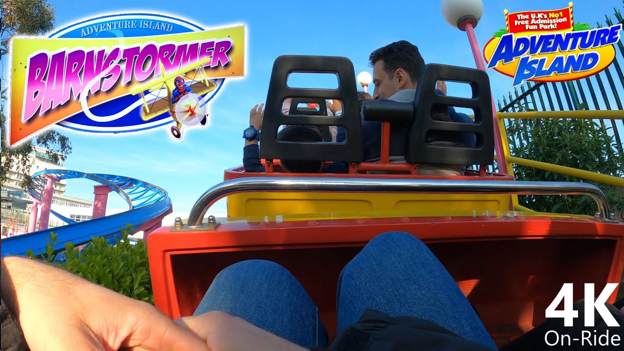 Barnstormer - 4K On-Ride - Adventure Island - Zierer Tivoli Coaster - POV - YouTube