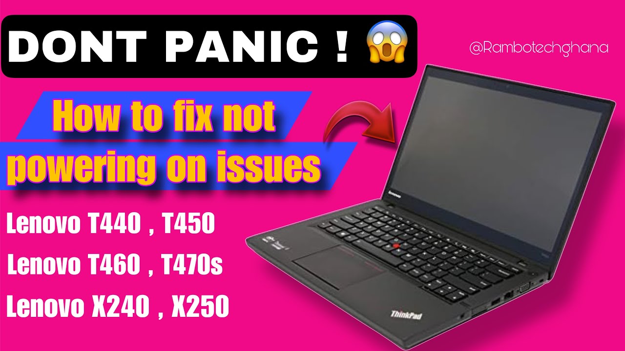 Lenovo Thinkpad T440 Not power Solution, How to fix Not Powering on ...
