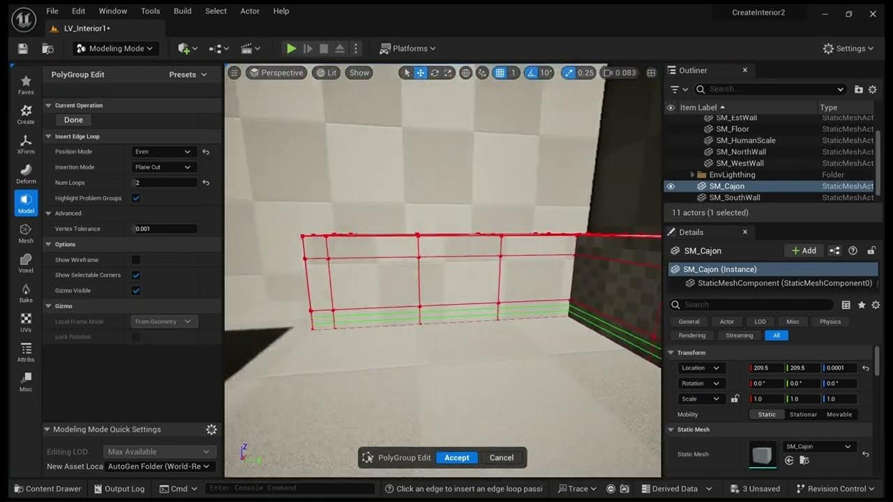 PolyGroup Edit Tool | Modeling Mode | Unreal Engine 5.3 - YouTube