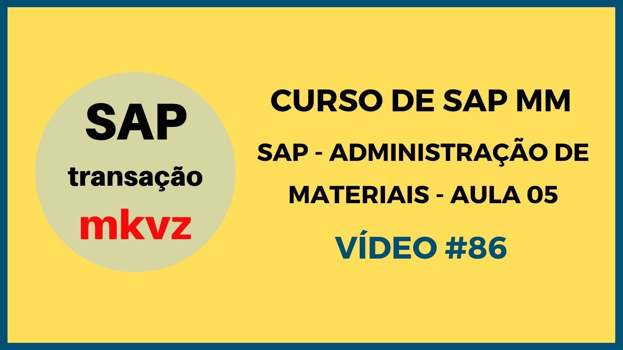 SAP MM - Administração de Materiais - Aula 5 - Lista de Fornecedores ...