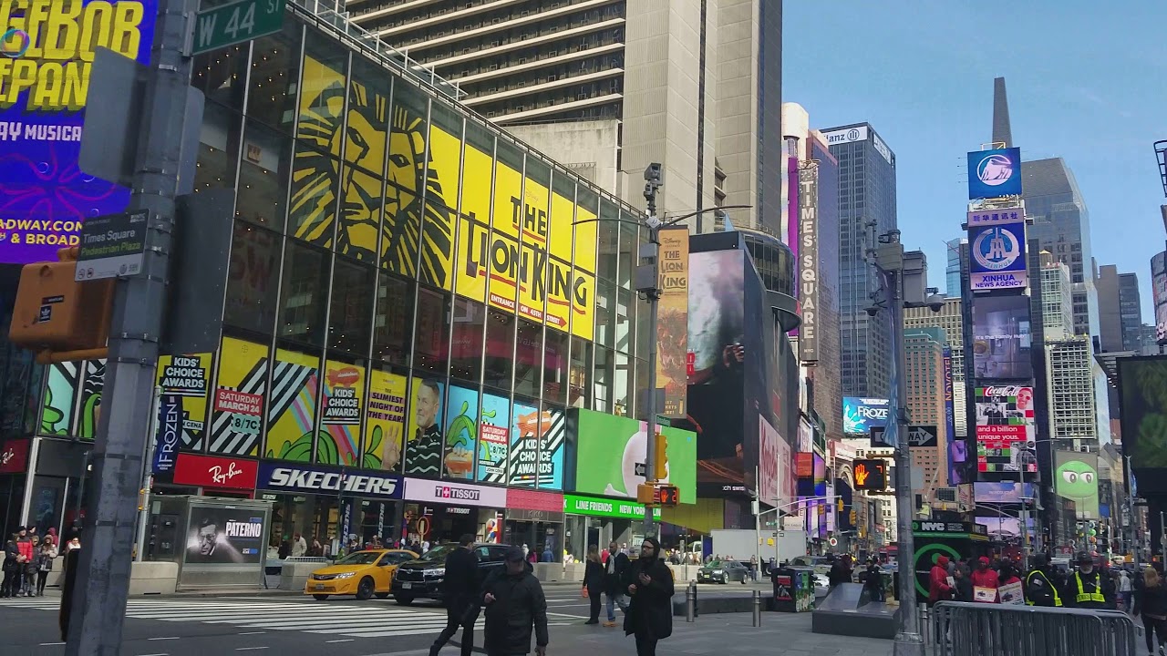 Times Square, New York City tour/walkthrough/journey - YouTube