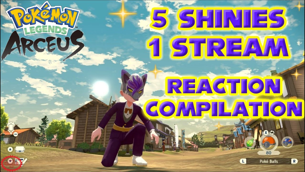 5 Shinies, 1 Stream *Shiny Reaction* [Pokemon: Legends Arceus] - YouTube